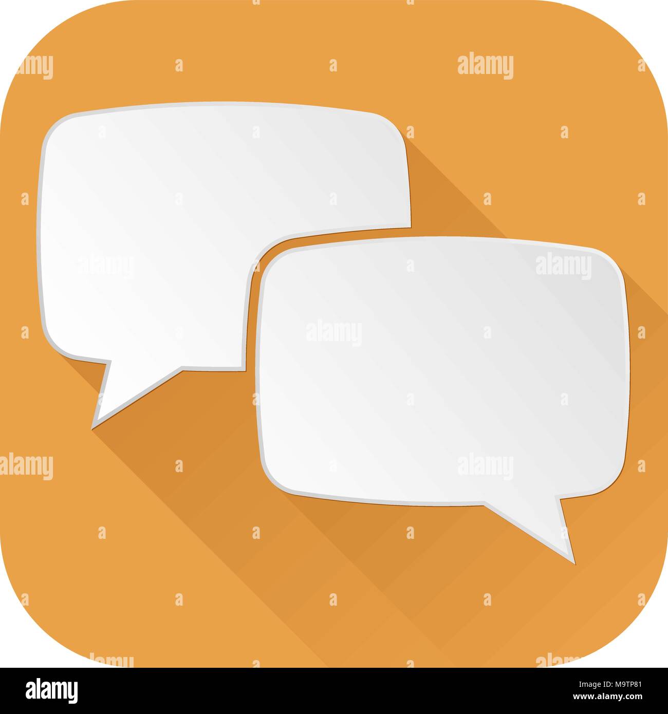 Speech bubbles. Orange icon Stock Vector Image & Art - Alamy