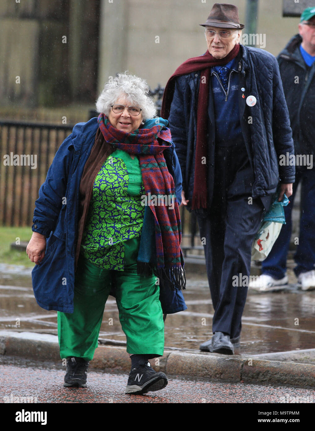 Miriam Margolyes arrives ahead of the funeral service of Sir Ken Dodd ...