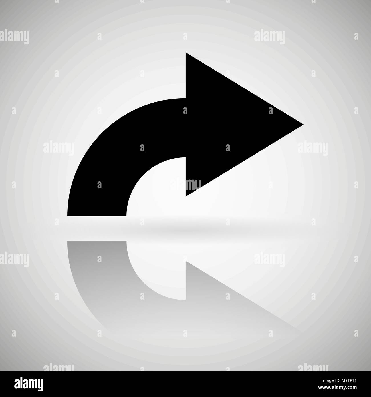 Curved right arrow Stock Vector Images - Alamy