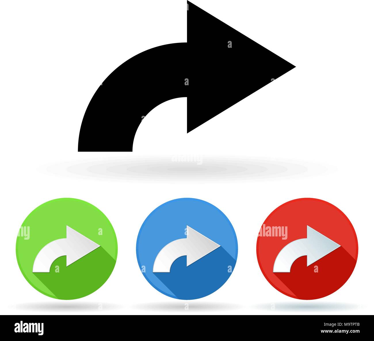 Blue Traffic Sign White Arrow Stock Vector Images - Alamy