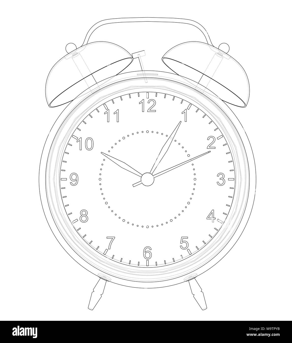 Clock arrows icon outline Cut Out Stock Images & Pictures - Alamy