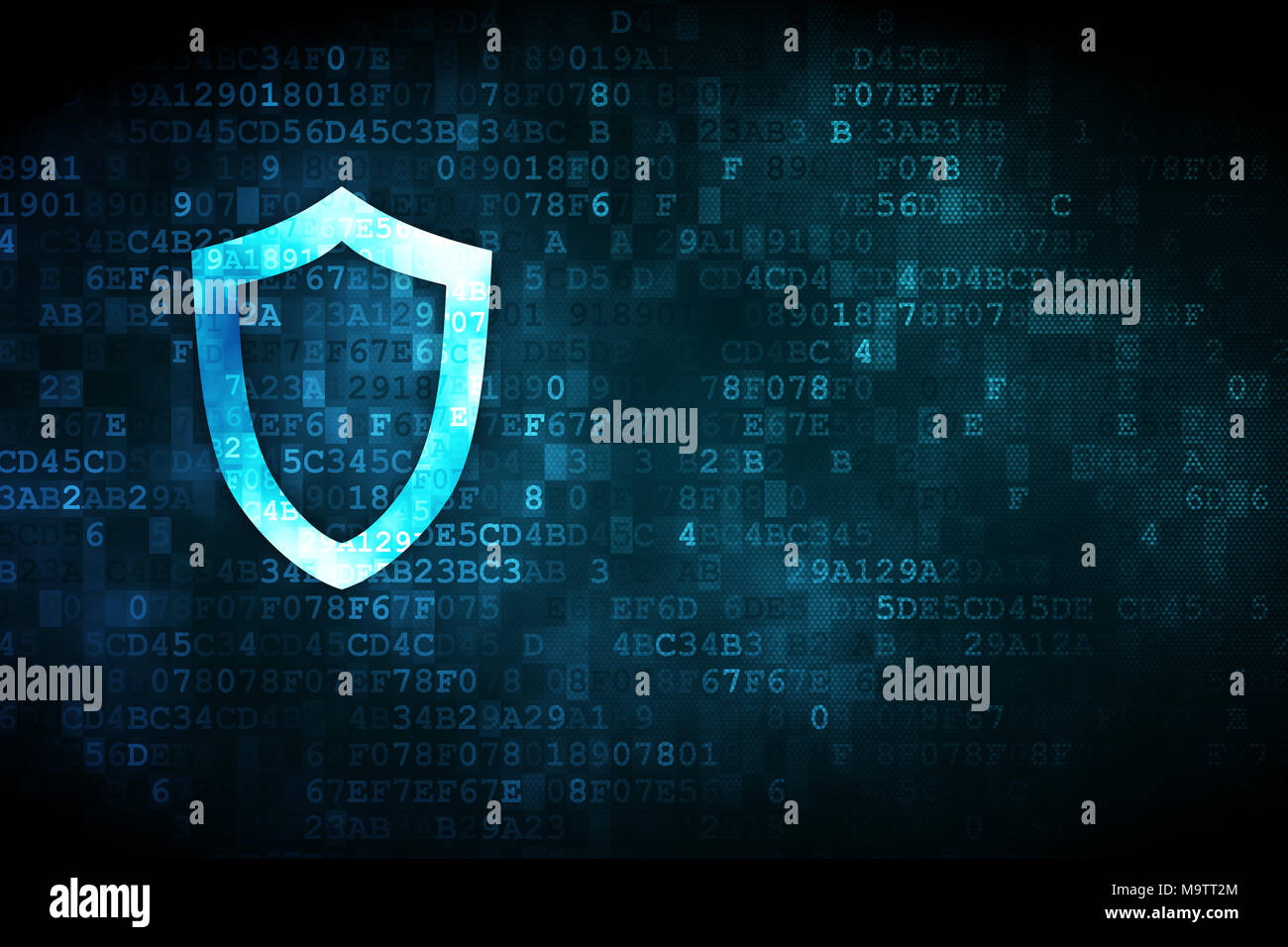 Protection concept: Contoured Shield on digital background Stock Photo ...