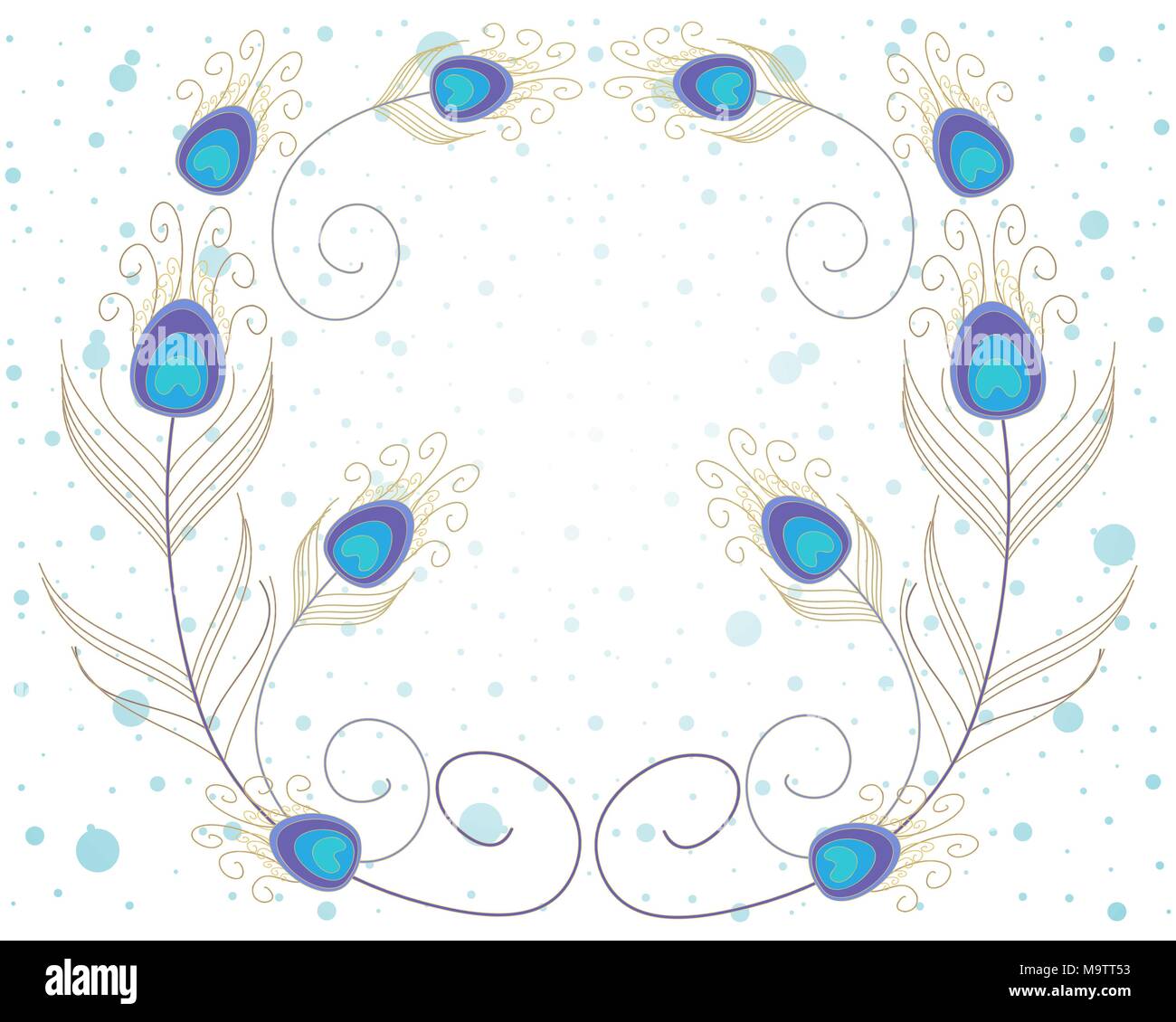 Peacock Feather Border Clipart