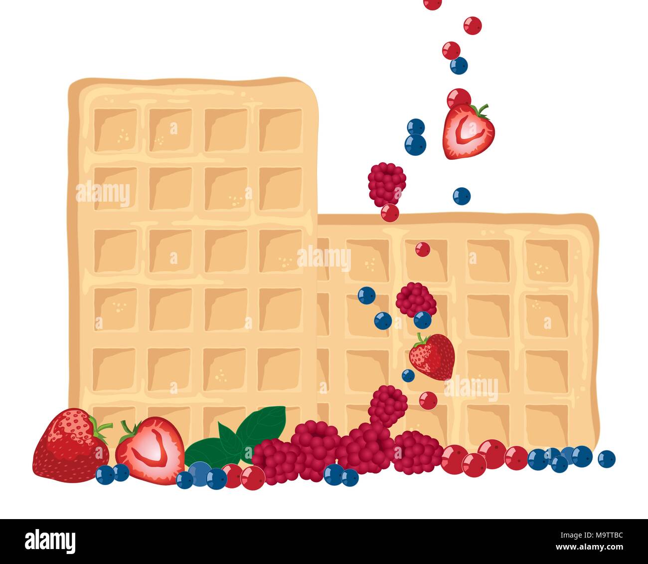 Making waffles Stock Vector Images - Alamy