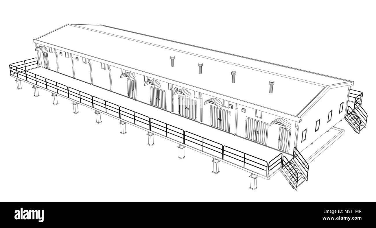 Empty warehouse building Cut Out Stock Images & Pictures - Alamy