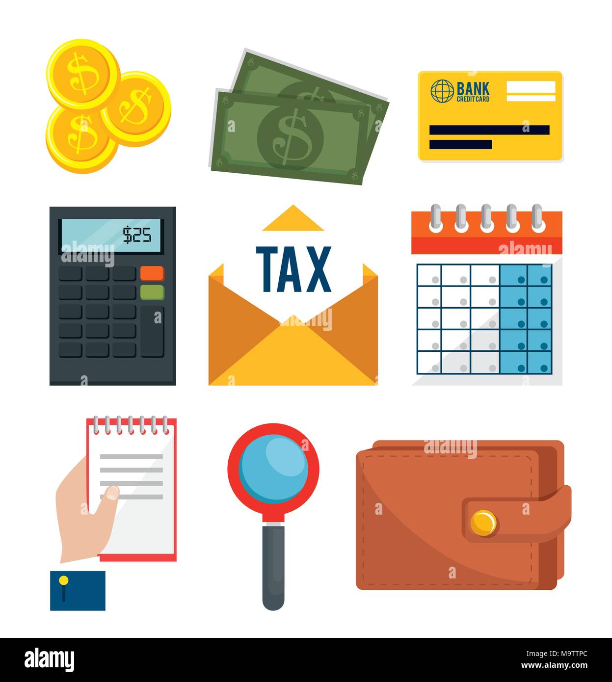 User account time icons Cut Out Stock Images & Pictures - Alamy