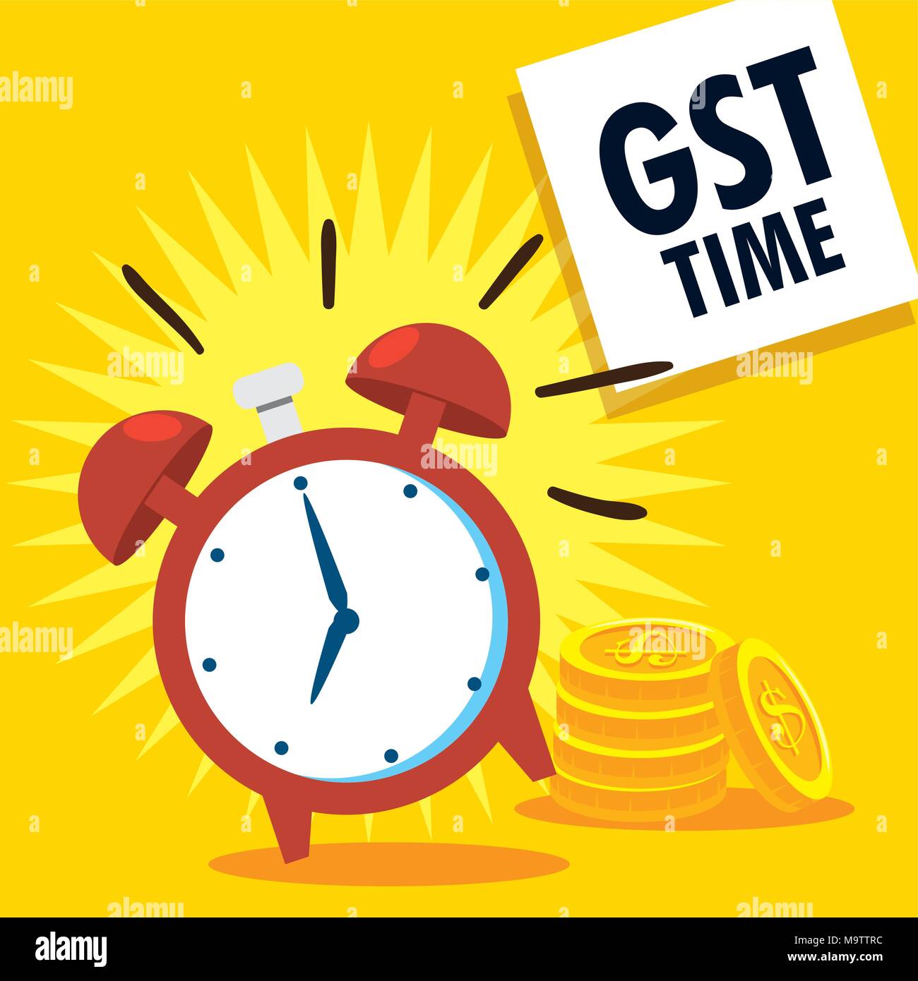 gst time set elements icons vector illustration design Stock Vector ...