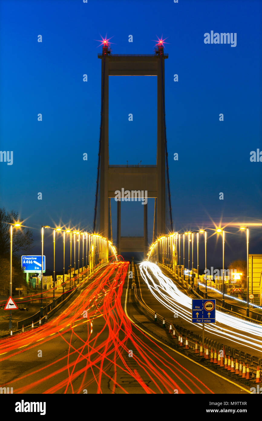 First Severn Bridge, Wales, UK Stock Photo - Alamy