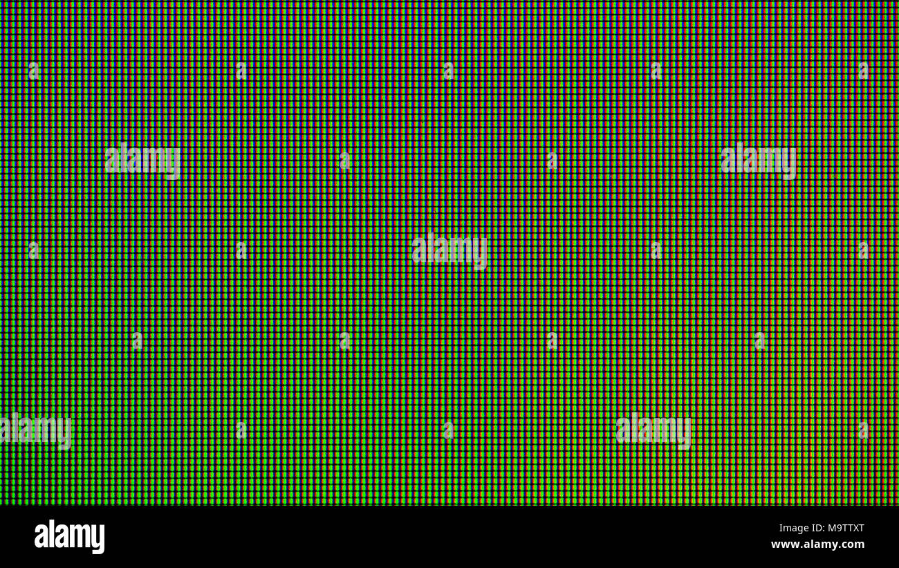 Closeup LED lights bulb diode from LED TV or LED monitor screen display ...