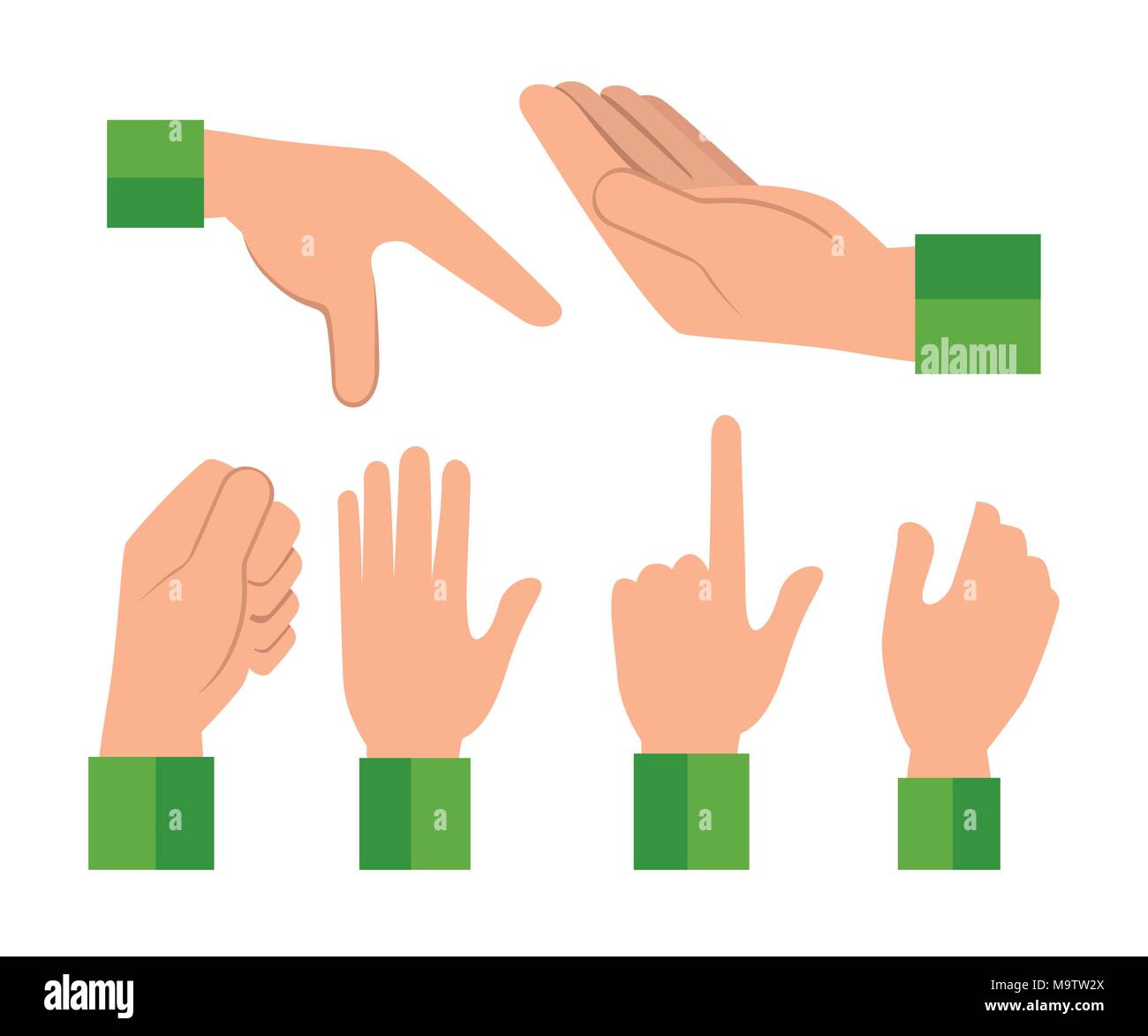 hands human language signs vector illustration design Stock Vector ...