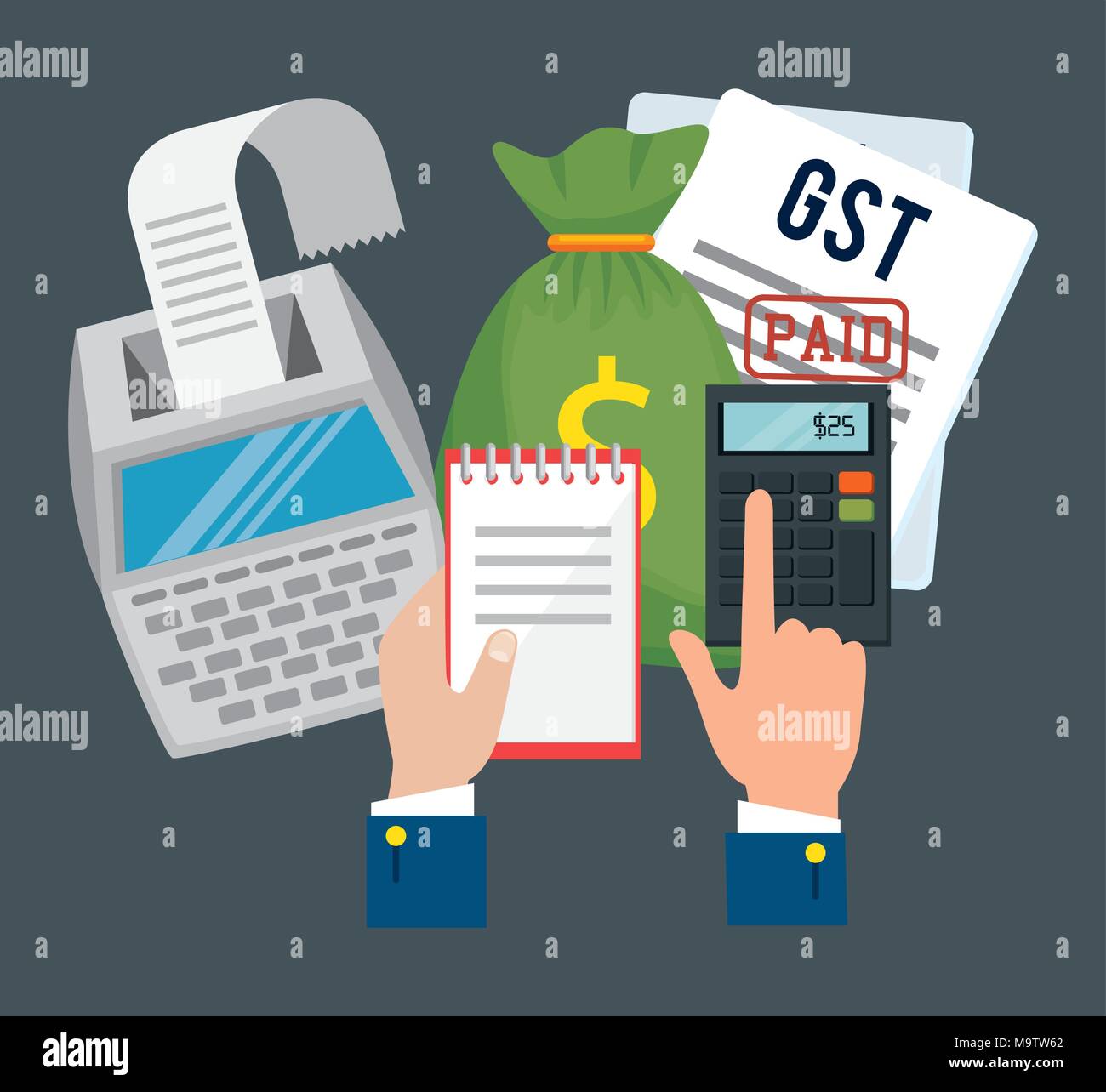 Sales tax stamp Stock Vector Images - Alamy