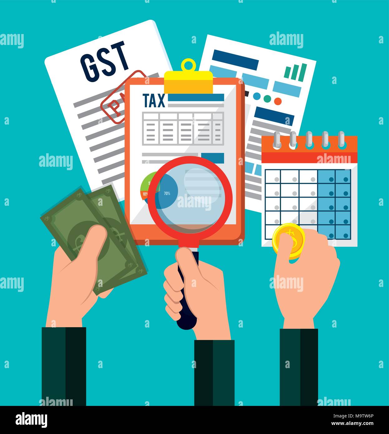 Sales tax stamp Stock Vector Images - Alamy