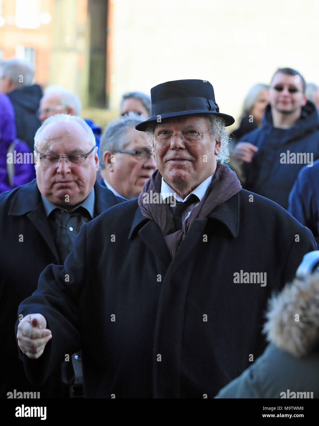 Roy 'Chubby' Brown arrives ahead of the funeral service of Sir Ken Dodd ...