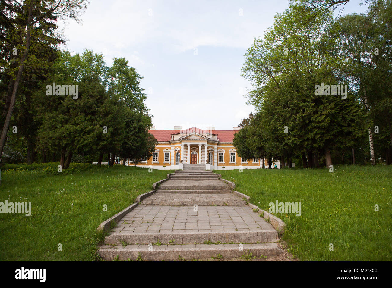 Samchiki, Ukraine - 7 MAY 2012: Palace and park ensemble Samchiki in ...
