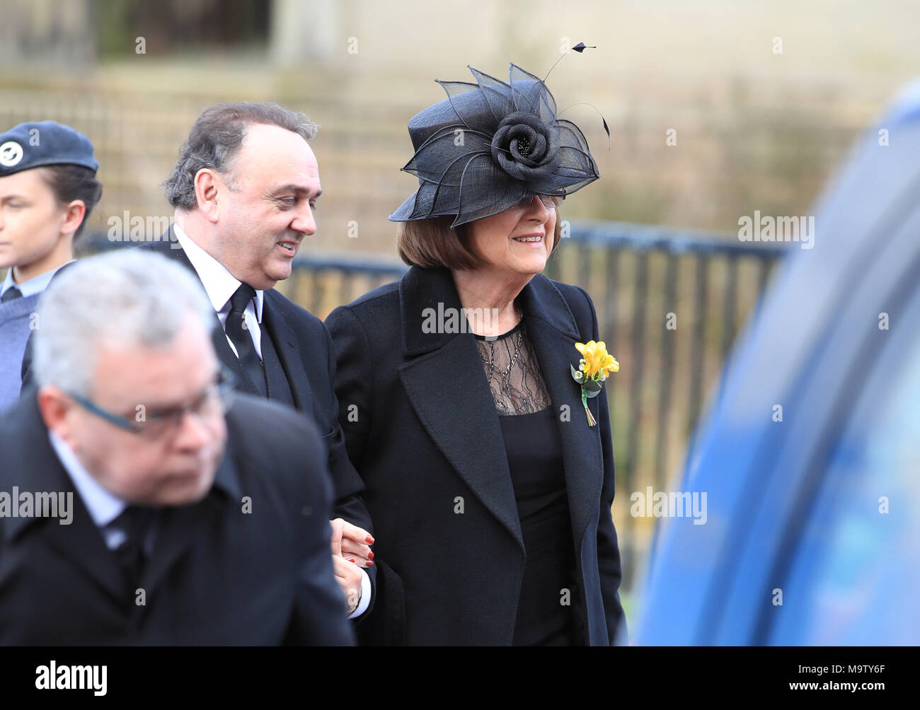 Sir Ken Dodd's wife Lady Anne and nephew John Lewis arrive ahead of the ...