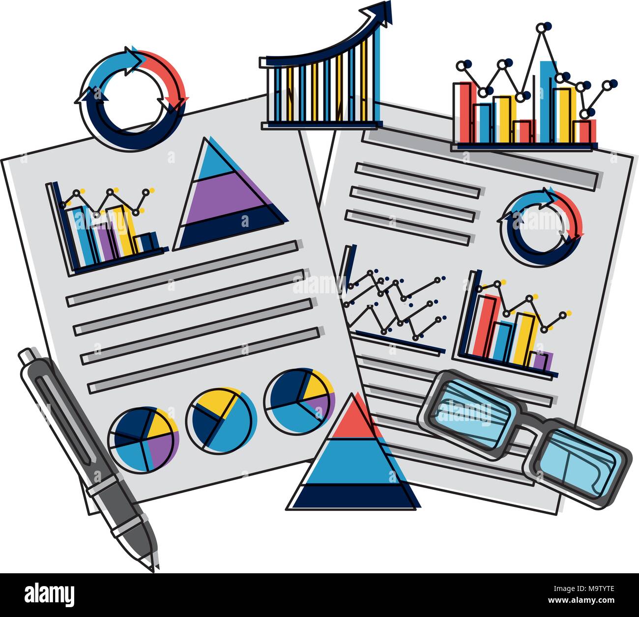 statistics infographic set icons Stock Vector Image & Art - Alamy
