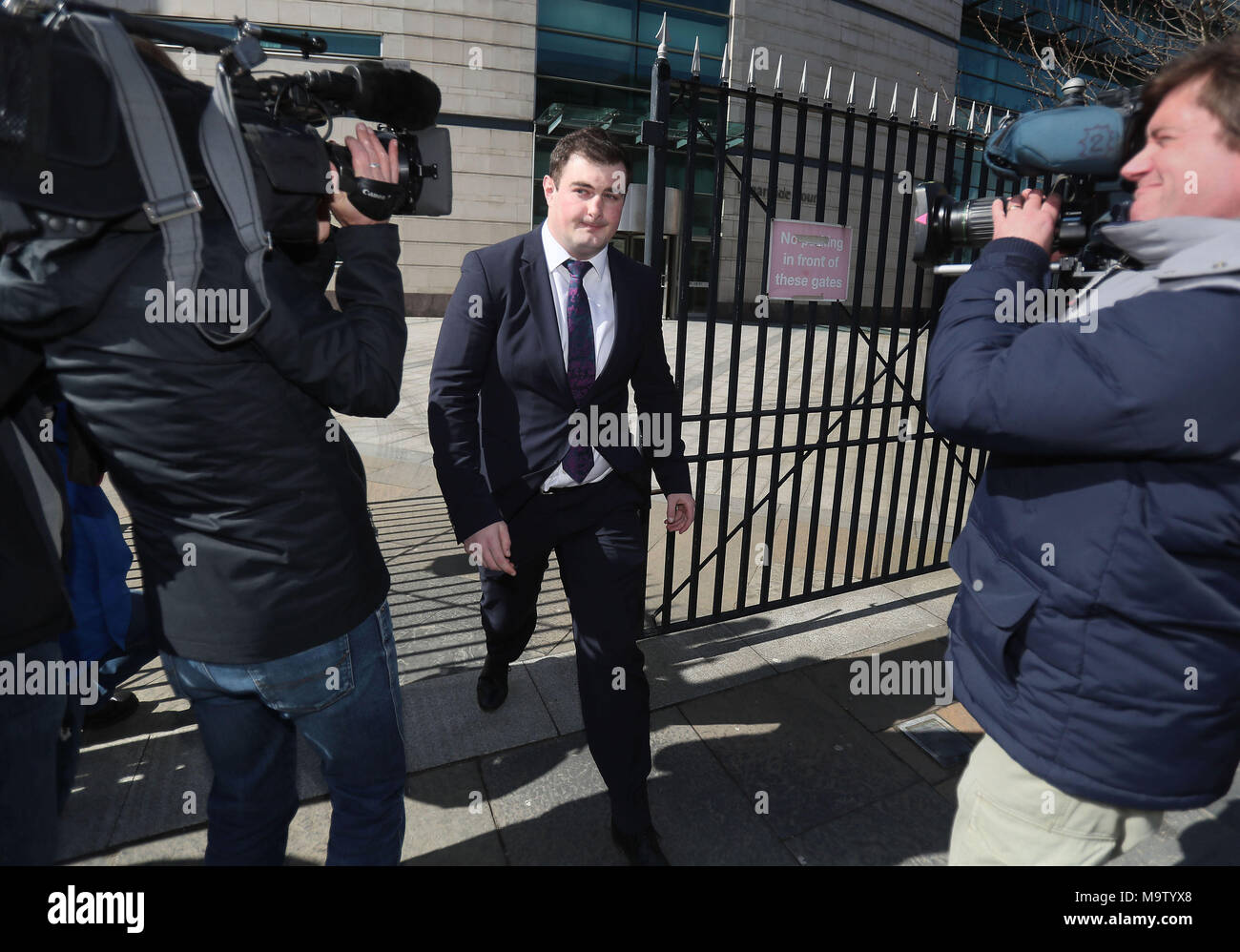 Rory Harrison leaving Belfast Crown Court where he has been found not ...
