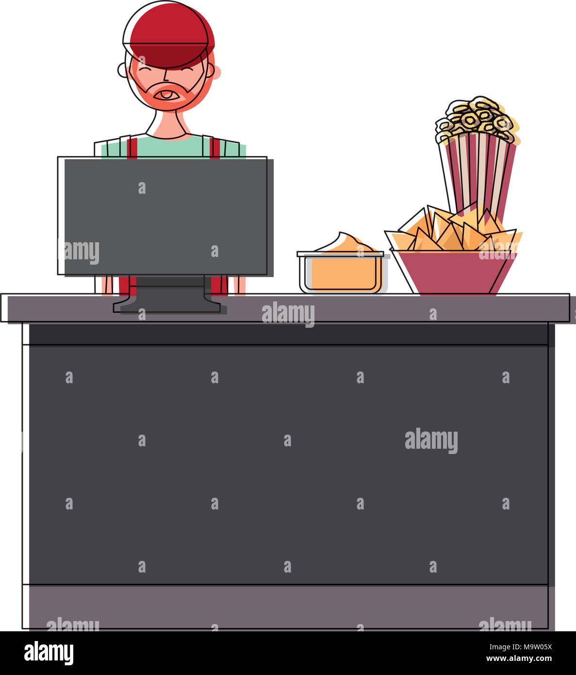 Salesman box Stock Vector Images - Alamy