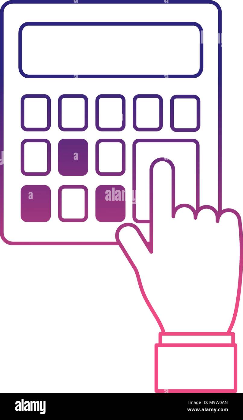hand human with calculator Stock Vector Image & Art - Alamy