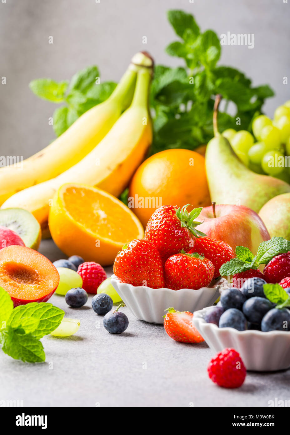 Colorful grapes assorted fresh fruits hi-res stock photography and ...