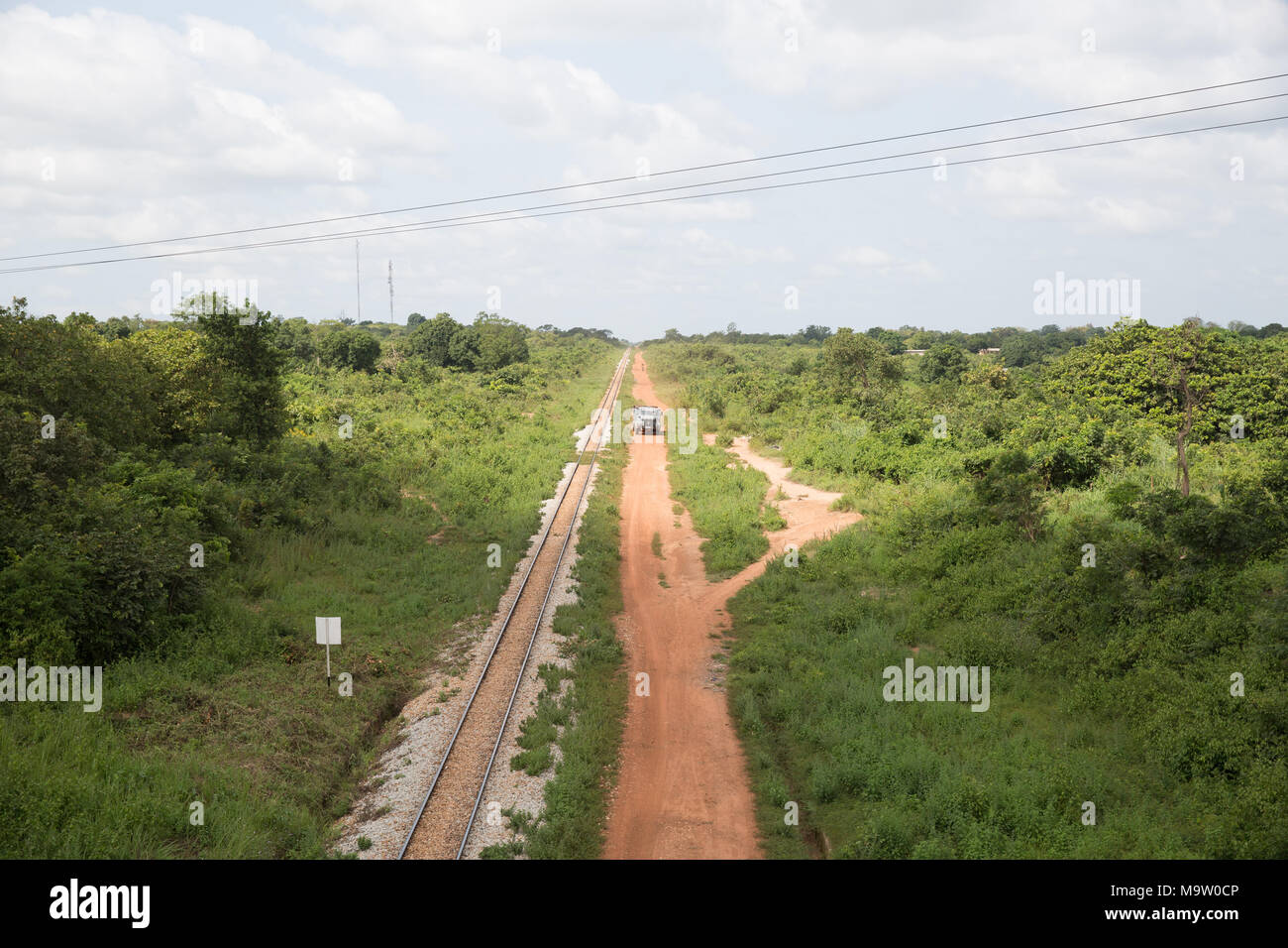 Rail line in the Ivory Coast Stock Photo - Alamy