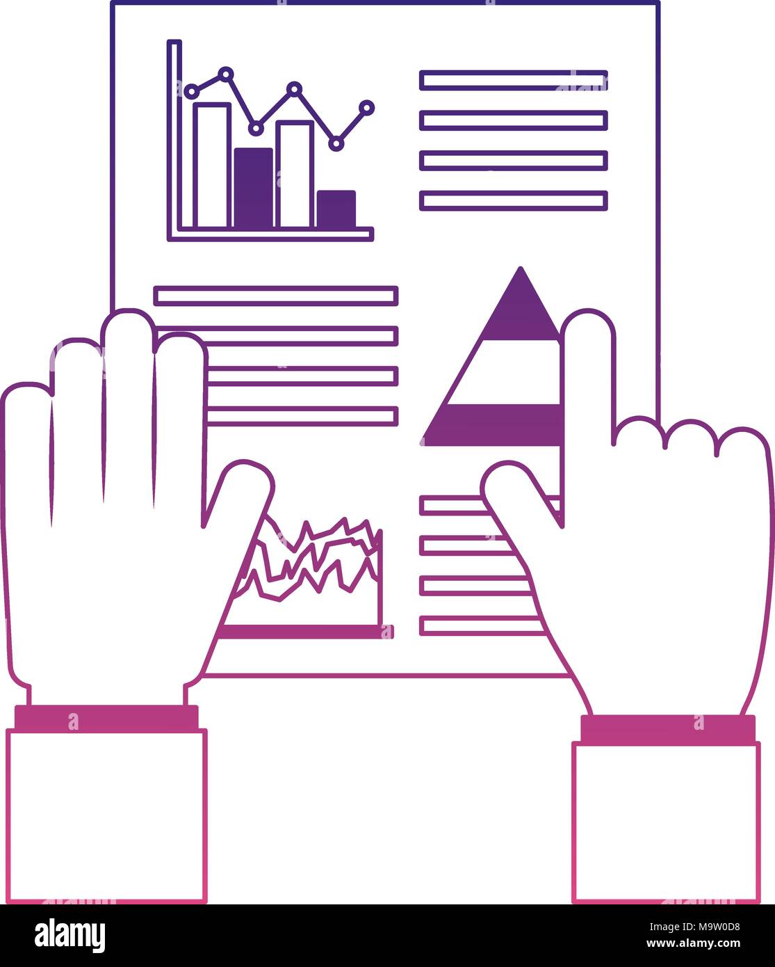 hand reading document with statistics Stock Vector Image & Art - Alamy