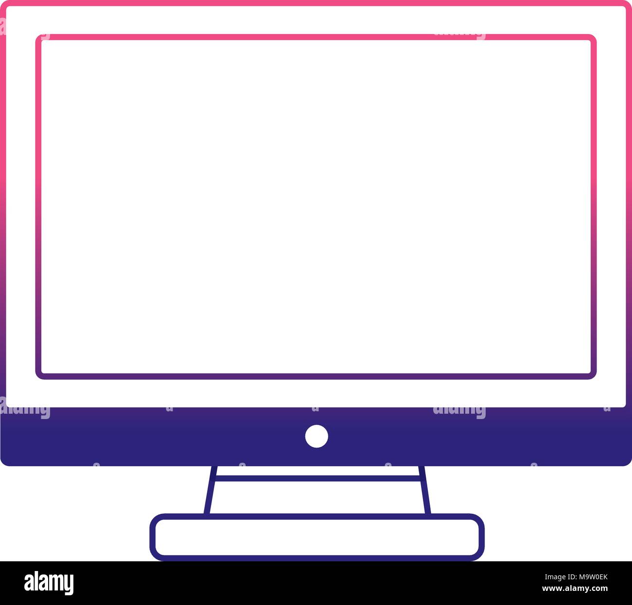 monitor computer tech with office elements Stock Vector Image & Art - Alamy