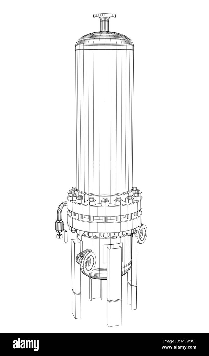 Wire-frame industrial equipment Stock Photo - Alamy