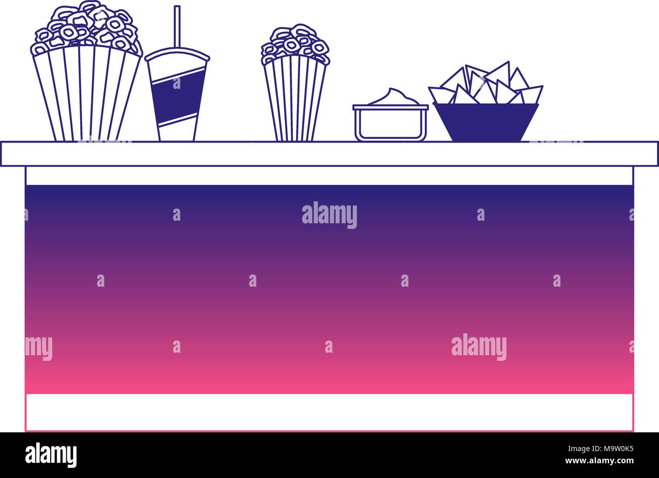 Old cinema front Stock Vector Images - Alamy