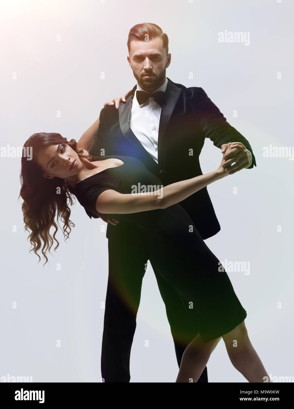 Passionate attractive casual couple dancing Stock Photo - Alamy