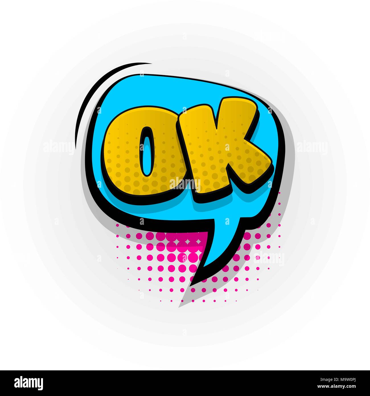 Ok comic cloud label Stock Vector Images - Alamy