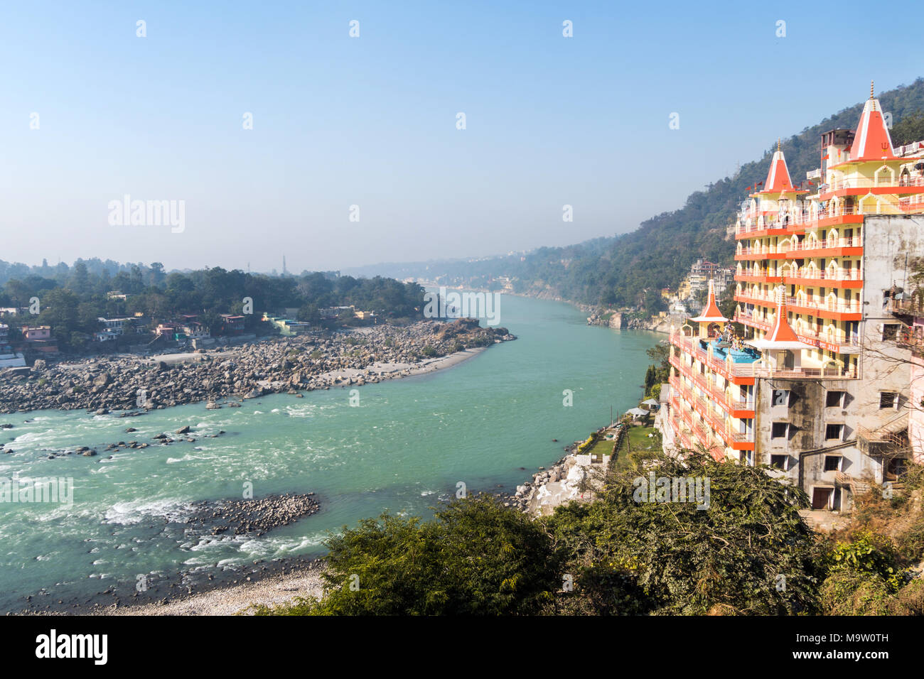 View of hinduist temple Shri Makar Vahani Ganga Jee and Sita Ram Dham ...