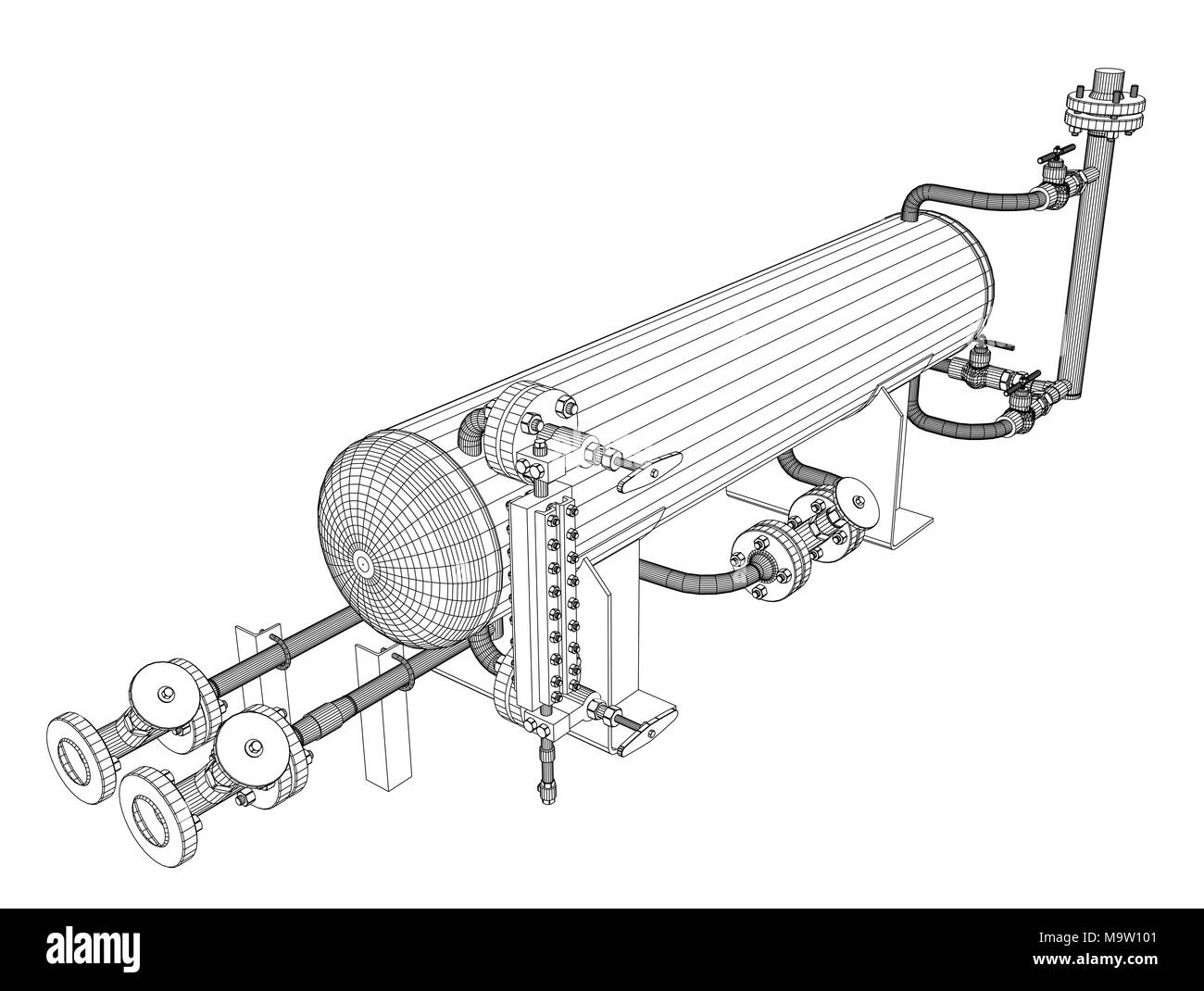 Wire-frame industrial equipment Stock Photo - Alamy