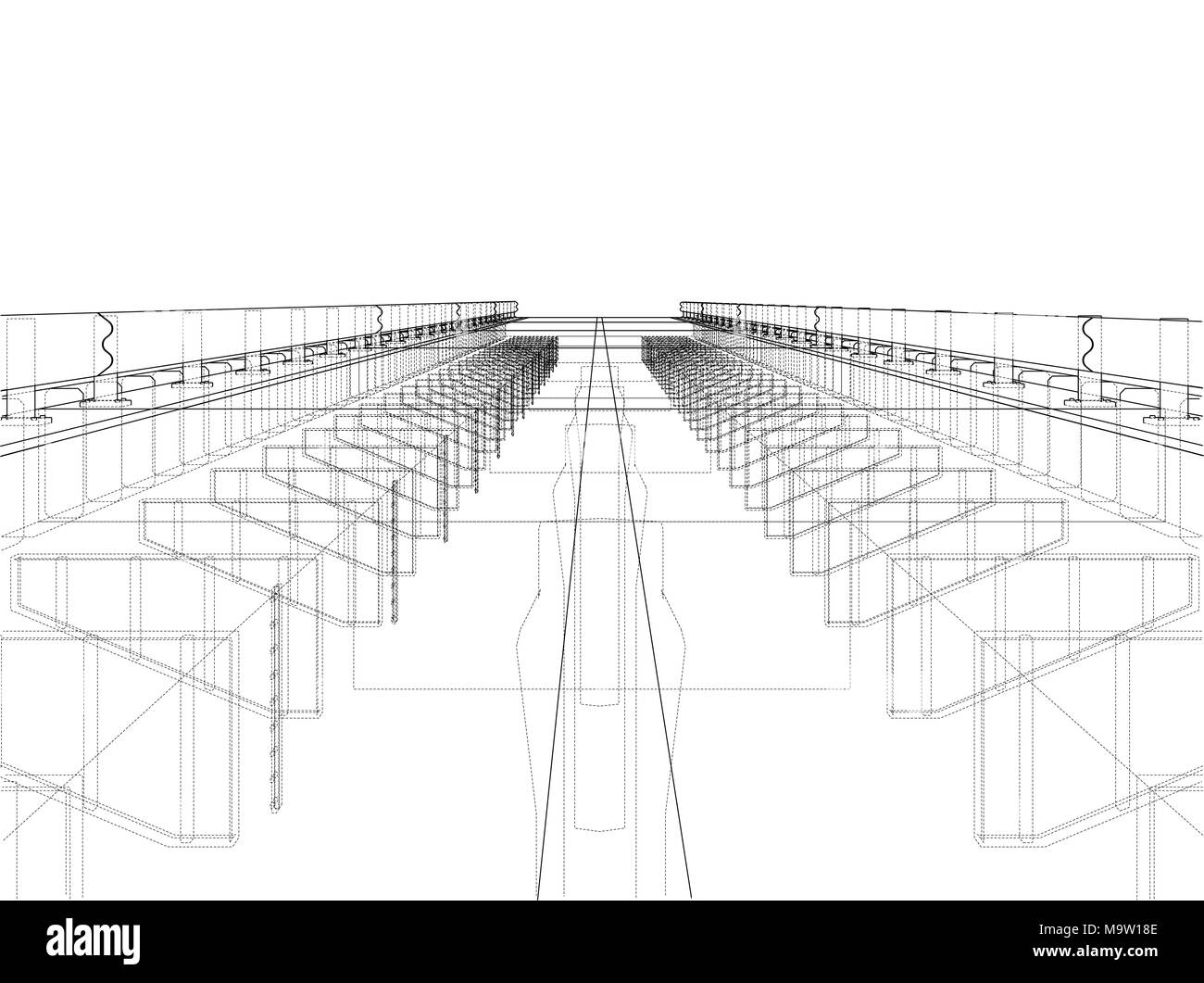 Bridge sketch 3d rendering hi-res stock photography and images - Alamy