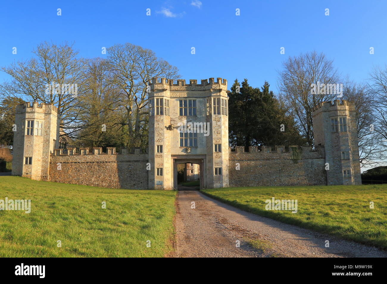 Elizabethan gatehouse of Old Shute House known as Shute Barton near ...