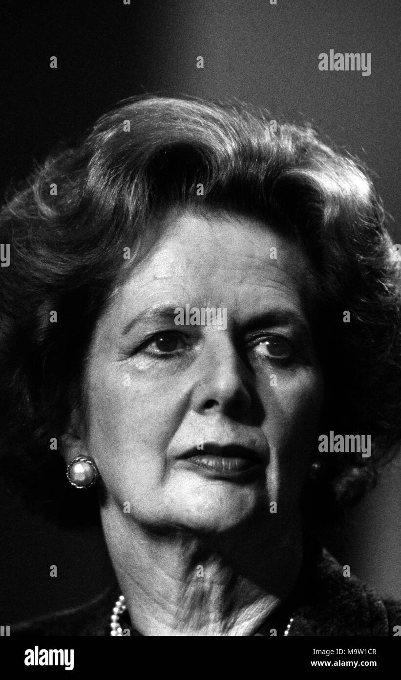 Margaret thatcher 1985 portrait Black and White Stock Photos & Images ...