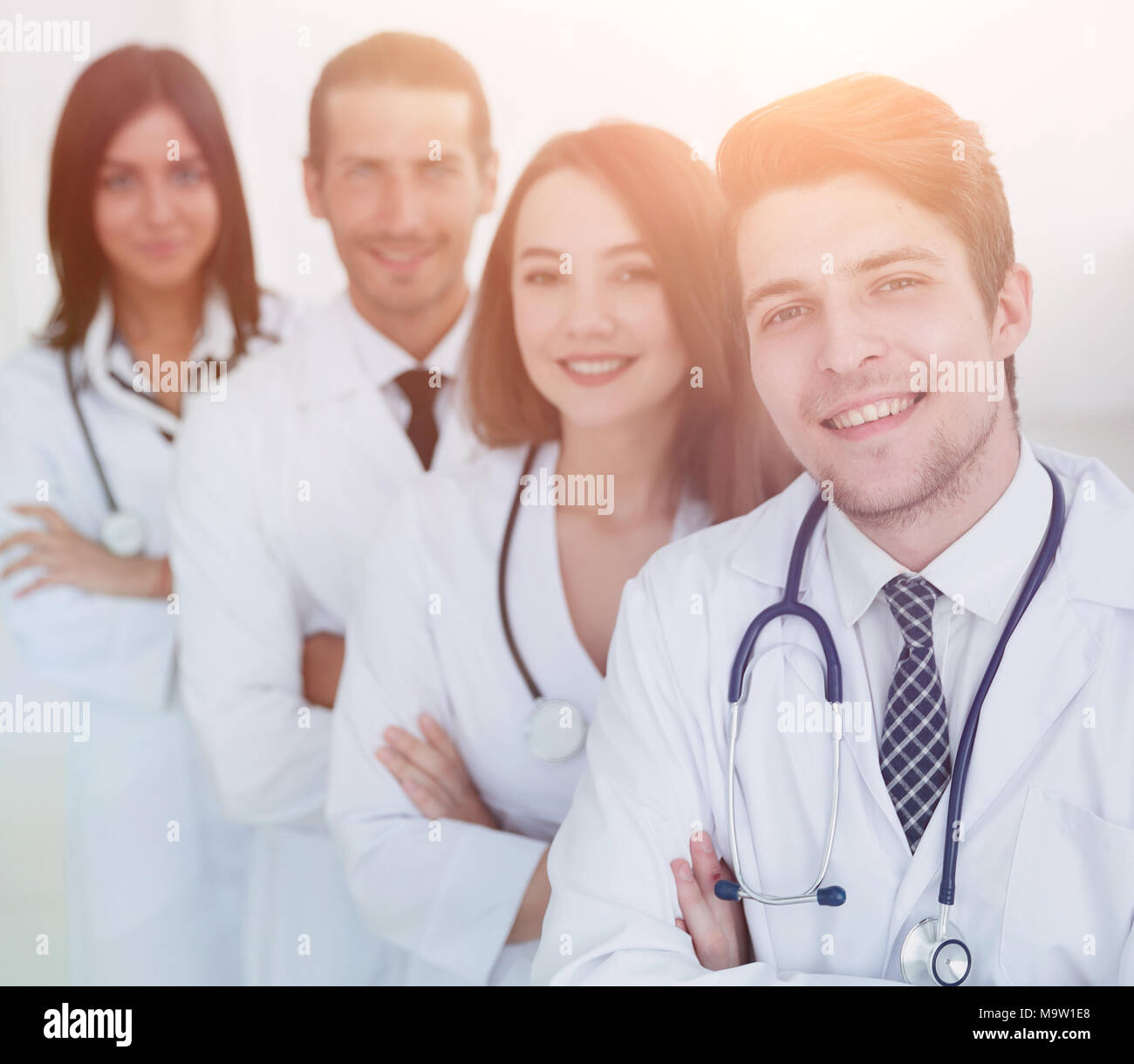 Portrait of confident happy group of doctors Stock Photo - Alamy