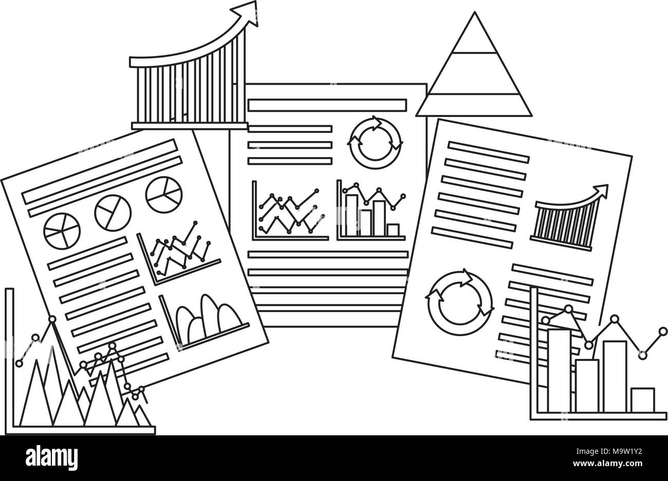 statistics infographic set icons Stock Vector Image & Art - Alamy