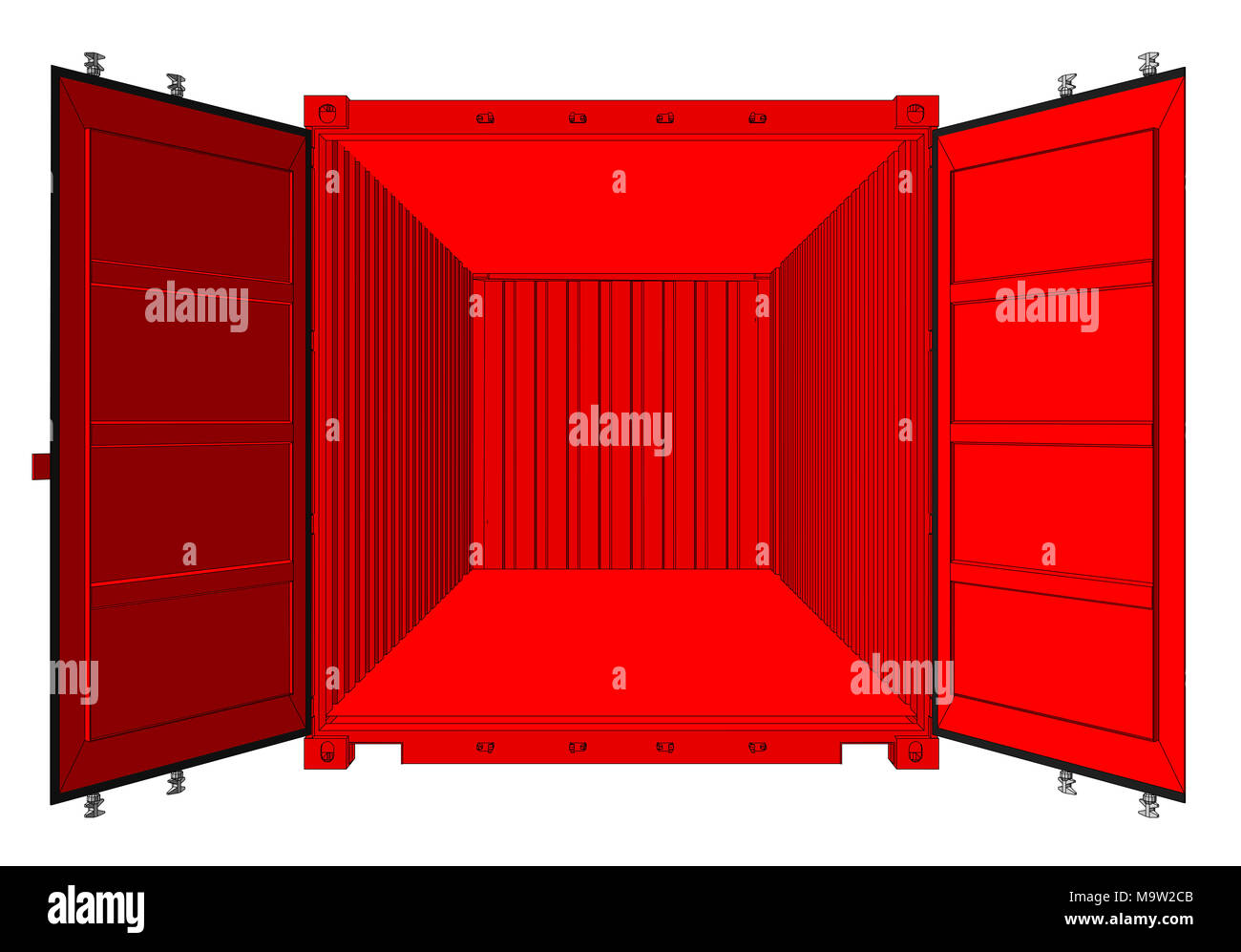 Open cargo container Stock Photo - Alamy