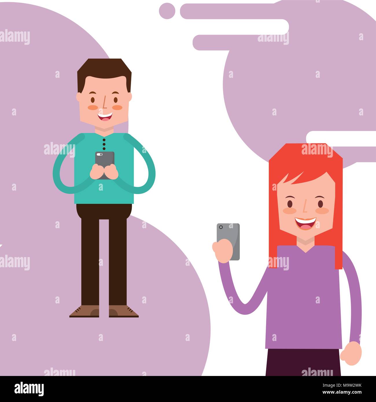 people characters with smartphone Stock Vector Image & Art - Alamy
