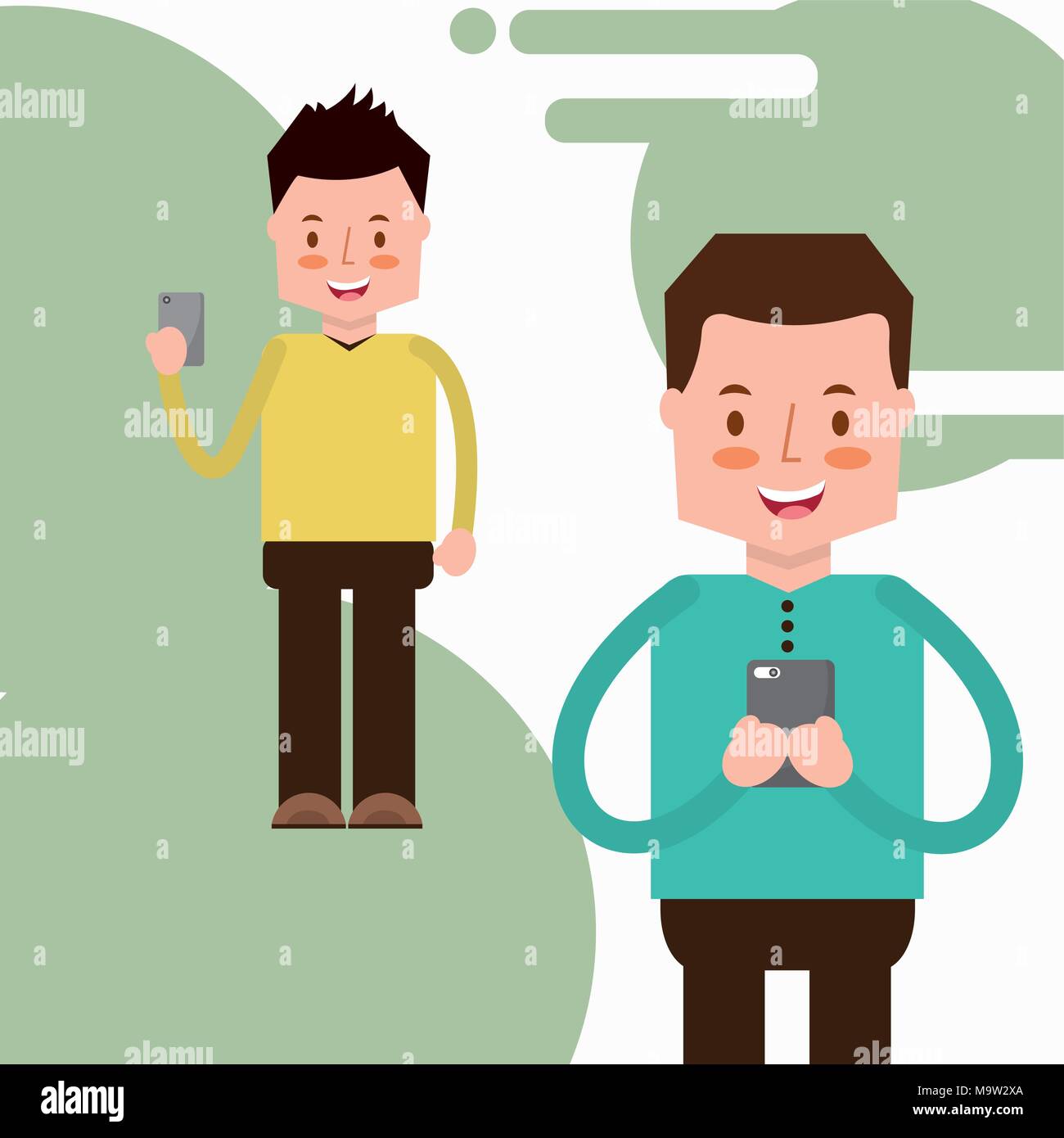 people characters with smartphone Stock Vector Image & Art - Alamy