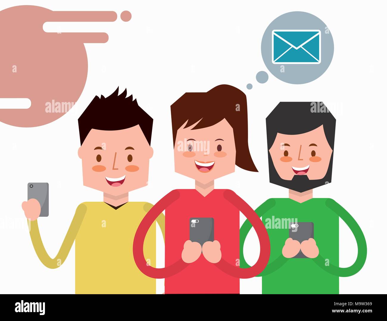 people characters with smartphone Stock Vector Image & Art - Alamy