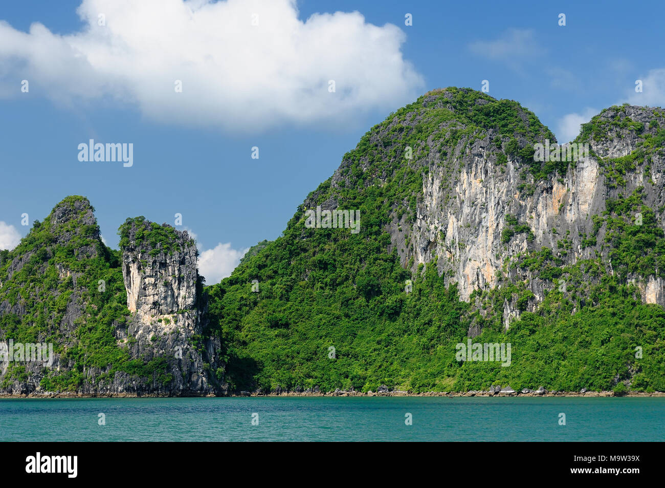 Vietnam - rock island in Halong Bay National Park (UNESCO). The most ...