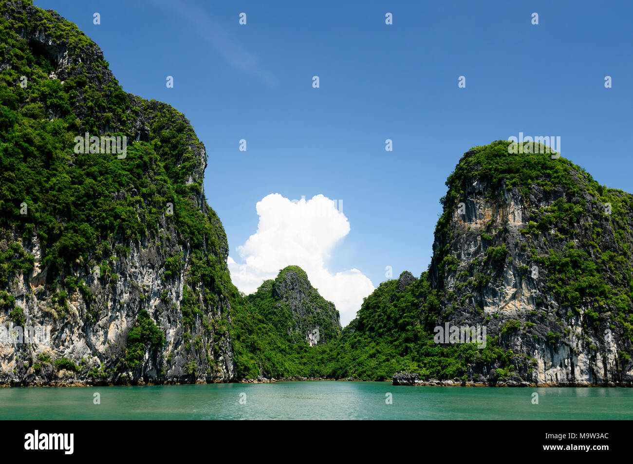 Vietnam - rock island in Halong Bay National Park (UNESCO). The most ...
