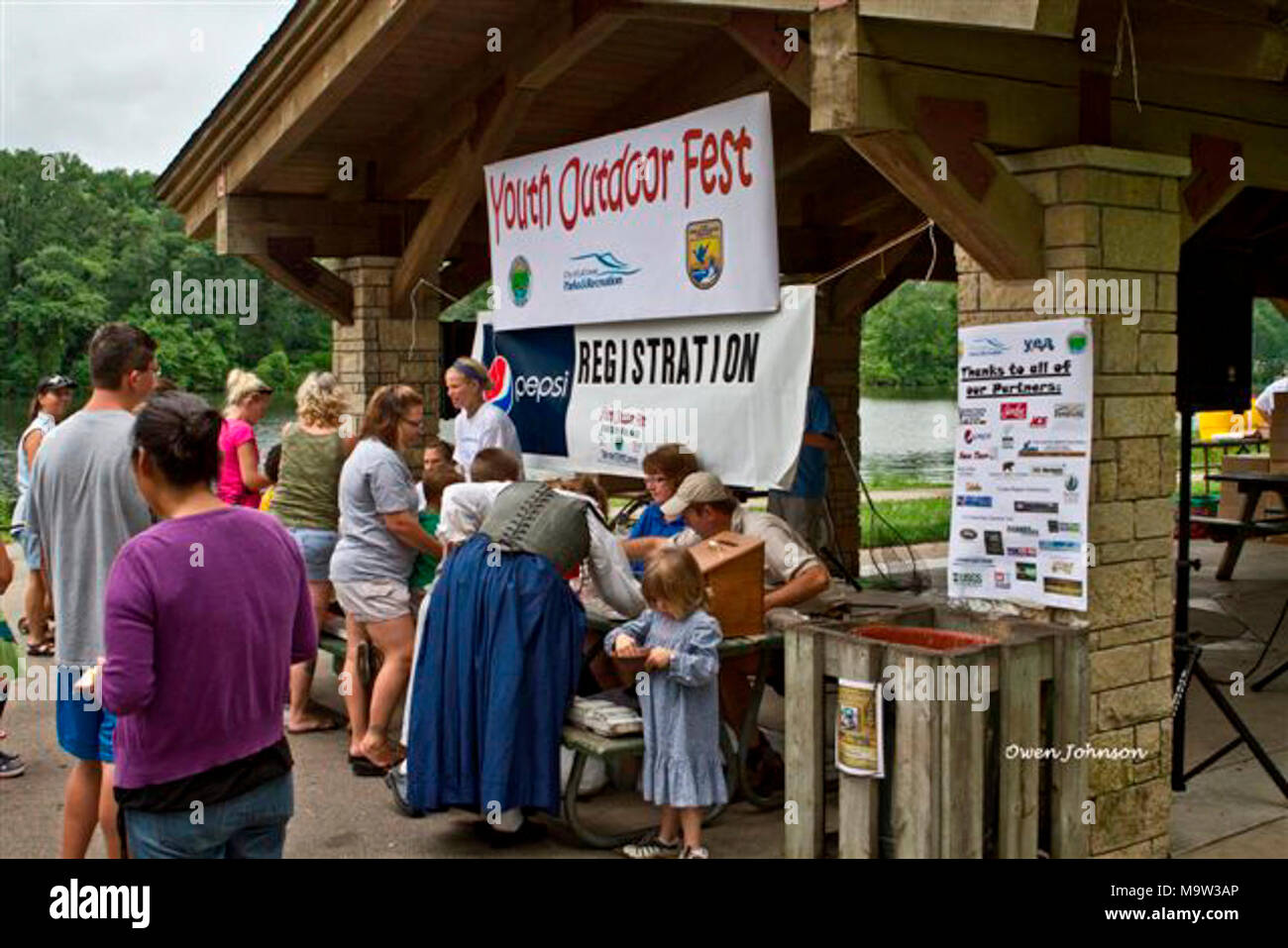 Registration table for the annual event. Registration table for the ...