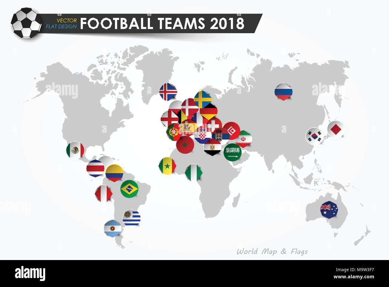 World cup russia map infographic hi-res stock photography and images ...