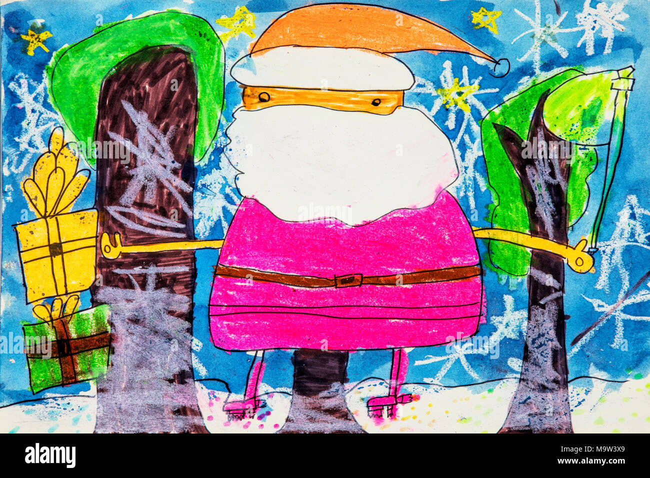 Watercolor winter card hi-res stock photography and images - Alamy