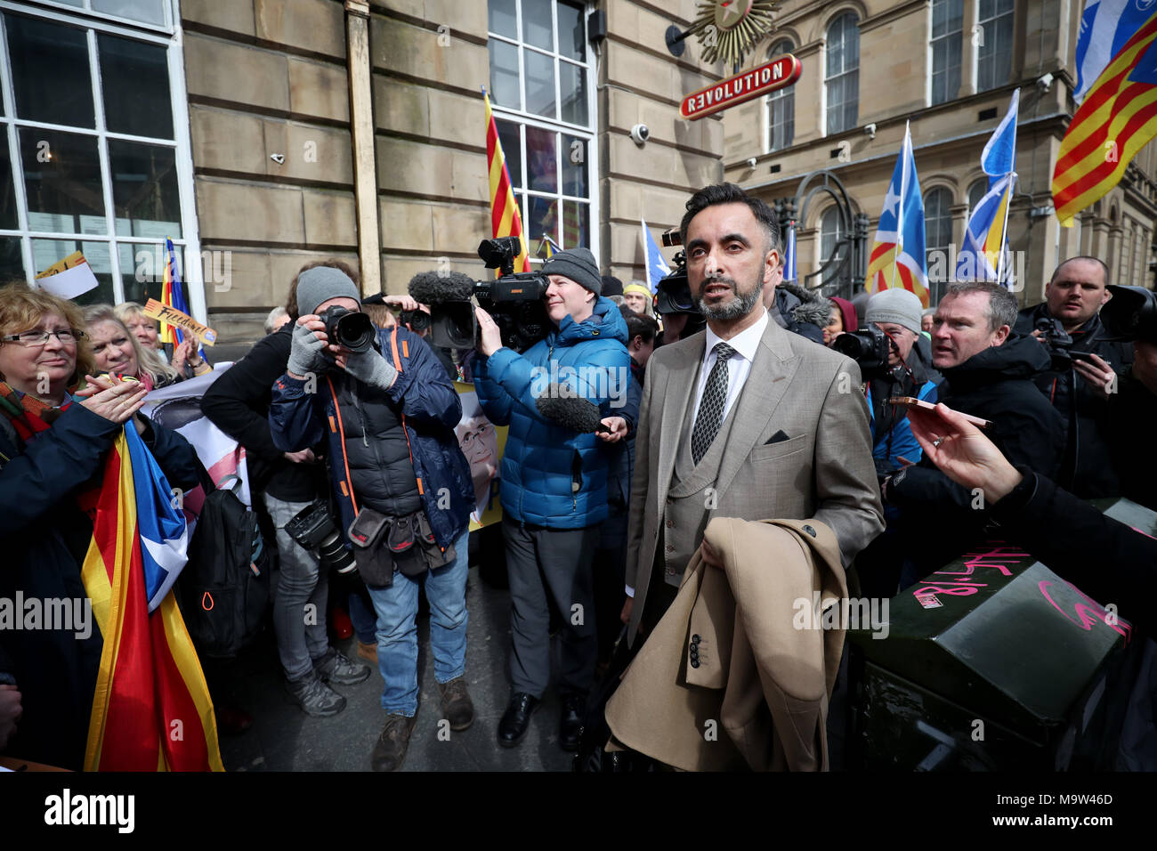 Lawyer aamer anwar outside edinburgh sheriff court hi-res stock ...
