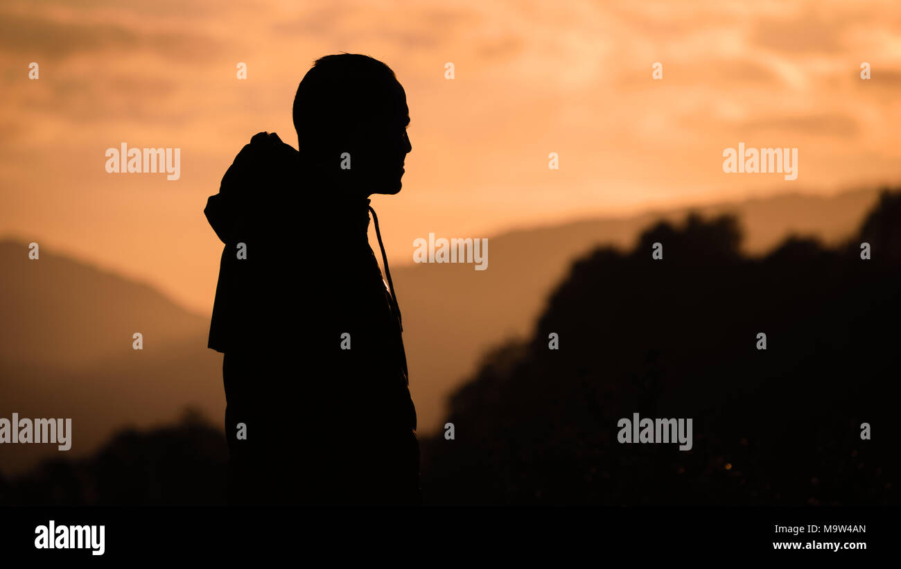 Man portrait shadow unrecognisable hi-res stock photography and images ...