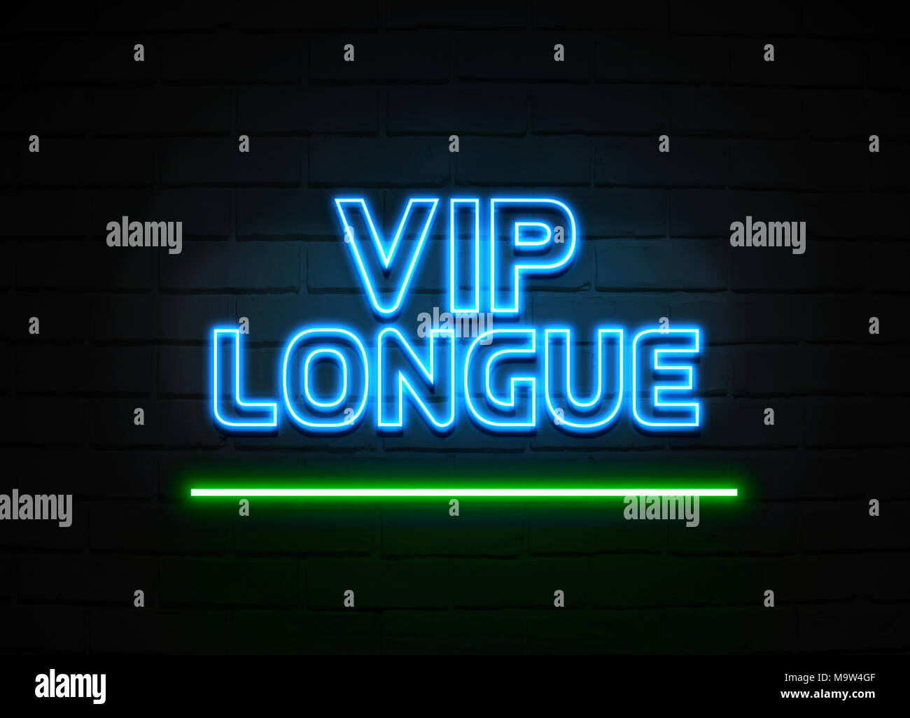Blue and green Neon Sign On Brick Wall, night, promotion, advertising ...